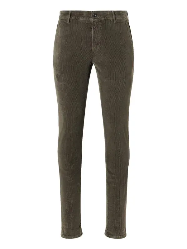 SLOWEAR Straight-leg Cotton-blend Corduroy Trousers - Green