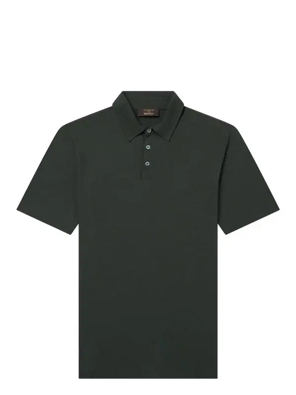 SLOWEAR Cotton Polo Shirt - Green