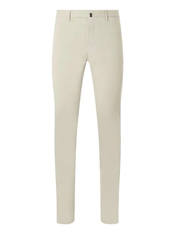 SLOWEAR Straight-leg Cotton-blend Trousers - Beige