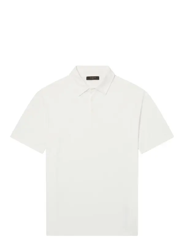 SLOWEAR Incotex Zanone Slim-fit Icecotton Polo Shirt - White