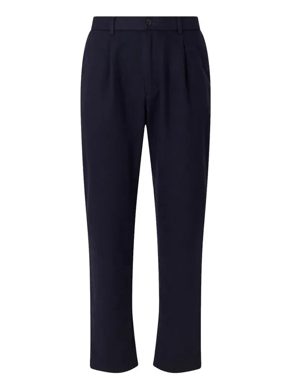 Hartford Straight-leg Wool-blend Trousers - Blue