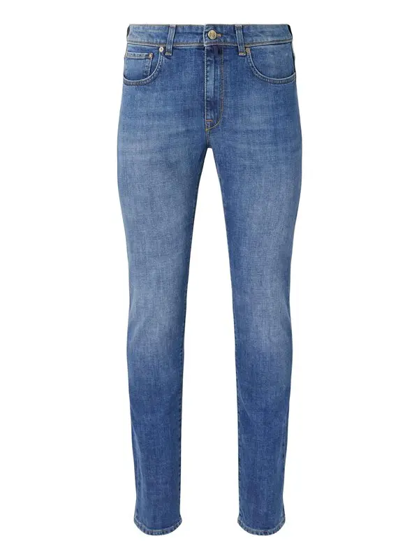 SLOWEAR Straight-leg Stretch Jeans - Blue