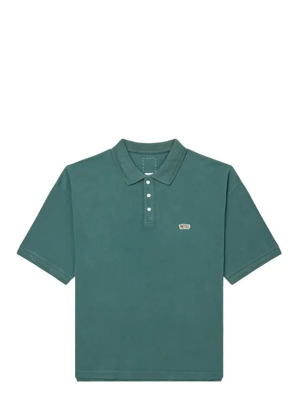 Visvim Mondo Weller Logo-appliquéd Cotton-piqué Polo Shirt - Green