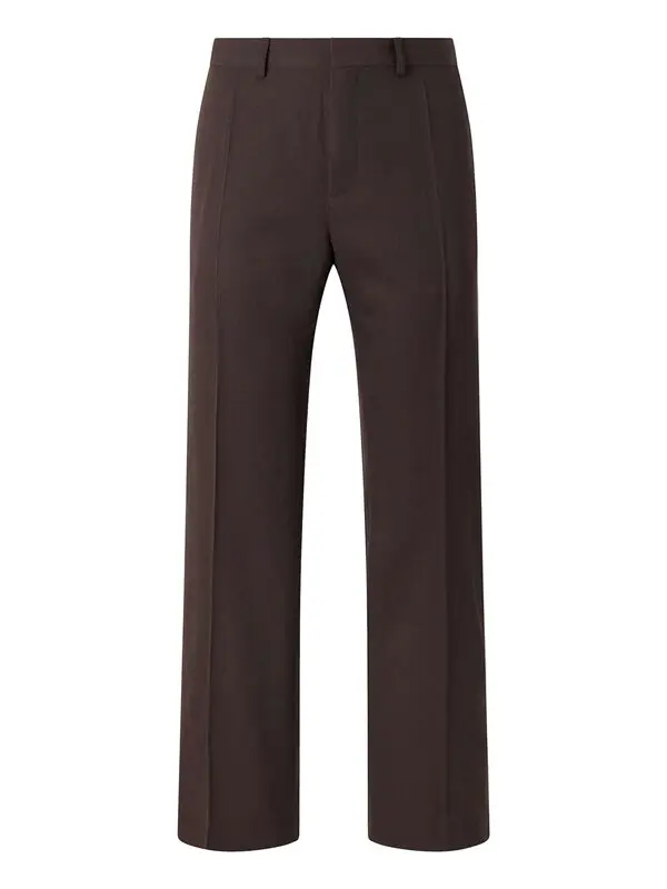 A KIND OF GUISE Wide-leg Virgin Wool Suit Trousers - Brown