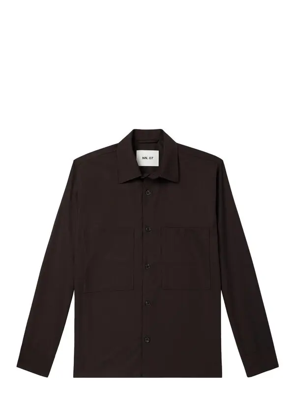 Nn07 Freddy 10037 Twill Shirt - Brown