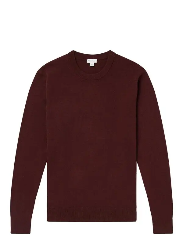 Sunspel Cashmere Crew Neck Sweater - Black