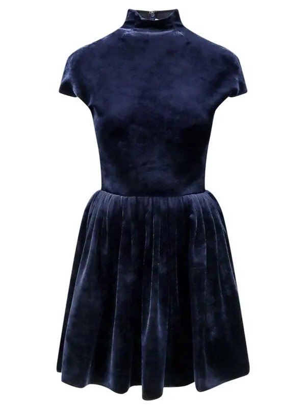 Alaïa Short Velvet Dress - Blue