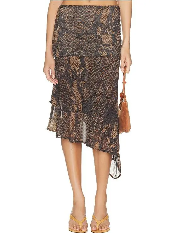 FENERS Festa Skirt In Brown - Serp