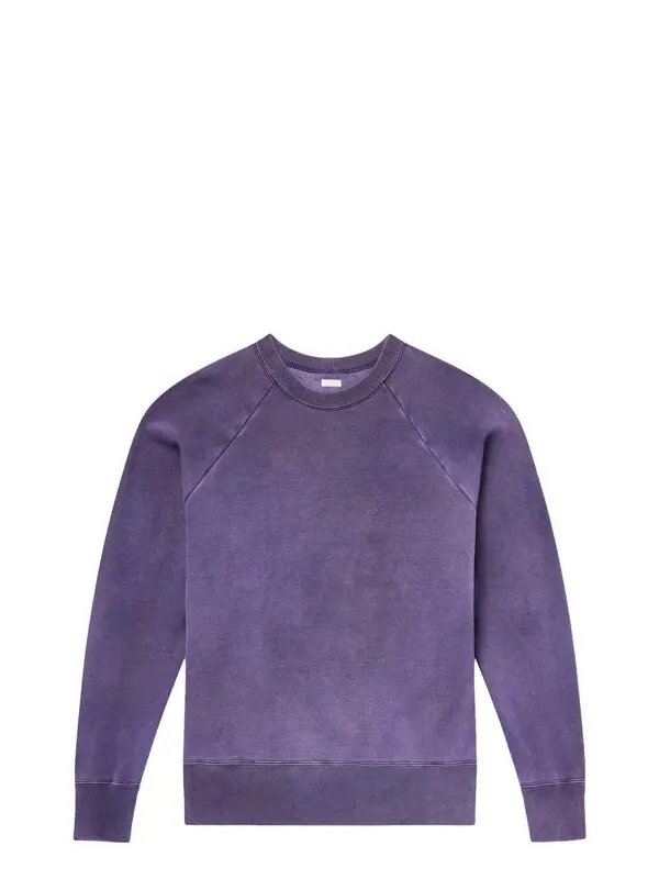 A.PRESSE Cotton-jersey Sweatshirt - Purple