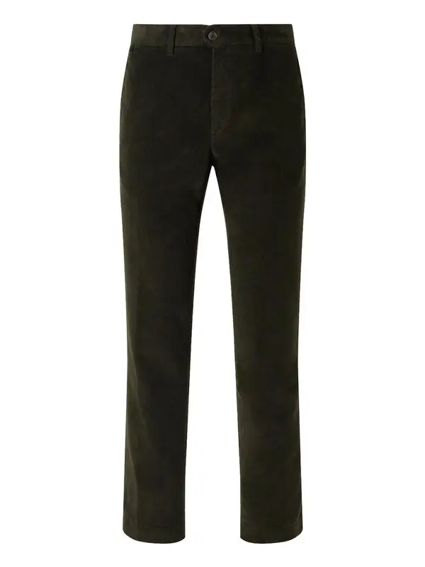 SLOWEAR Straight-leg Cotton-blend Corduroy Trousers - Green