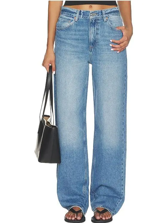 Paige Emilie Tapered Leg Jeans In Blue - Mariners