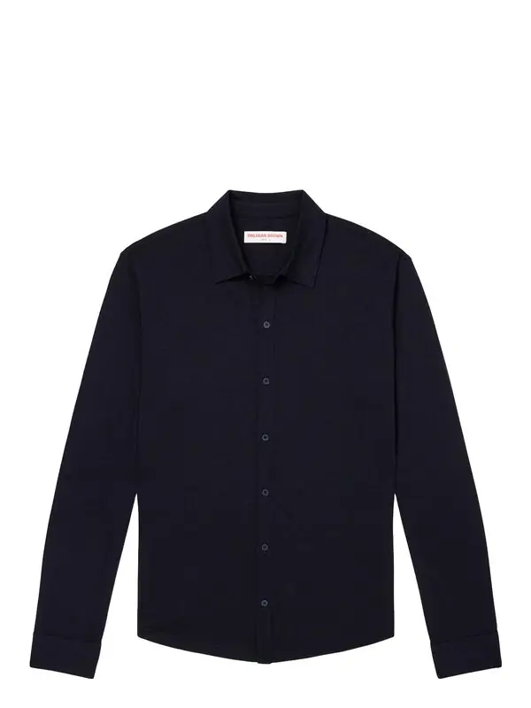 Orlebar Brown Giles Wool Shirt - Blue