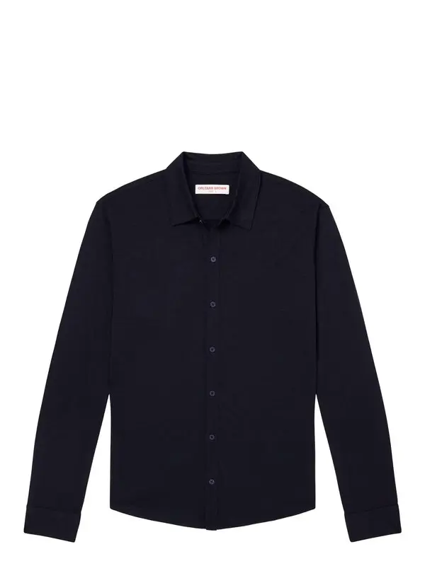 Orlebar Brown Giles Wool Shirt - Navy