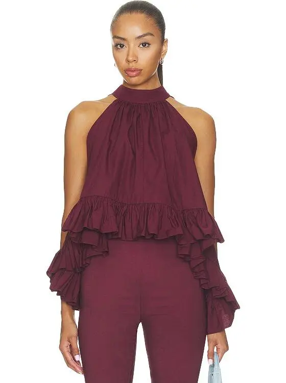 Azeeza Plath Top - Wine