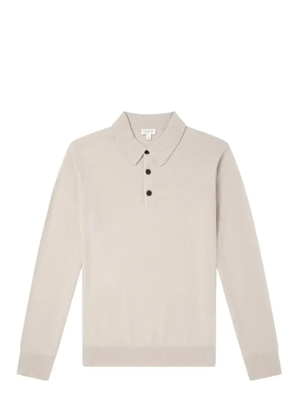 Sunspel Cashmere Polo-shirt - Neutrals
