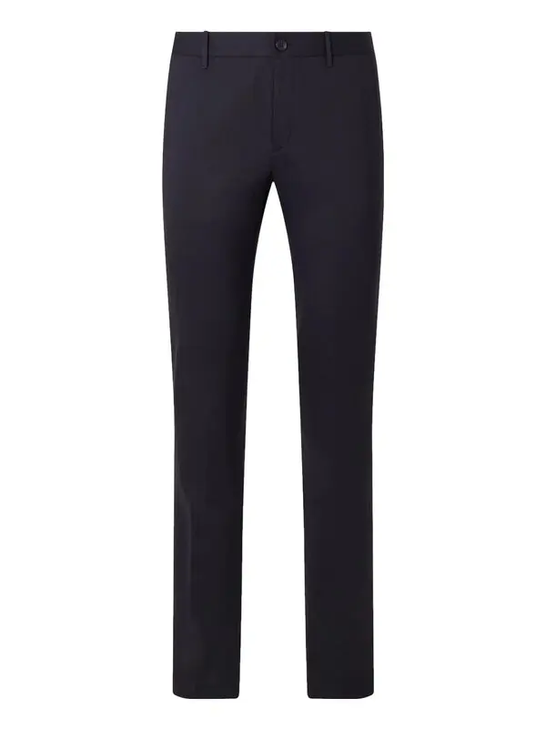 SLOWEAR Straight-leg Wool-blend Tekno Flannel Trousers - Blue