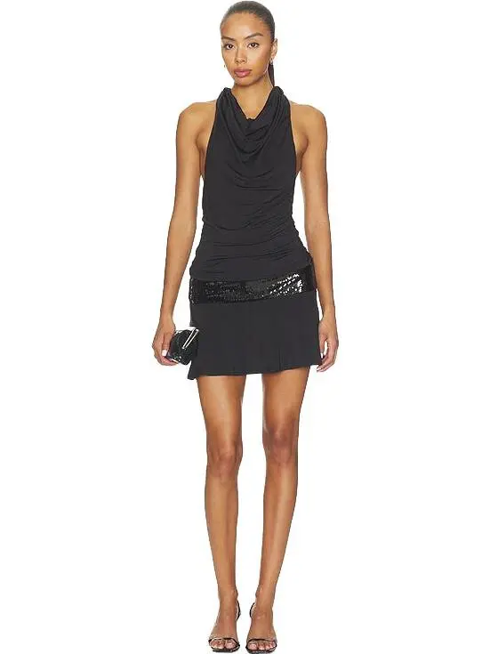 Superdown Penelopy Halter Mini Dress - Black