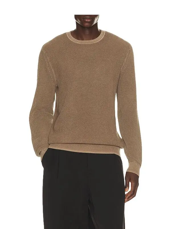 Faherty Brand Sunwashed Crewneck Sweater In Brown - Timber