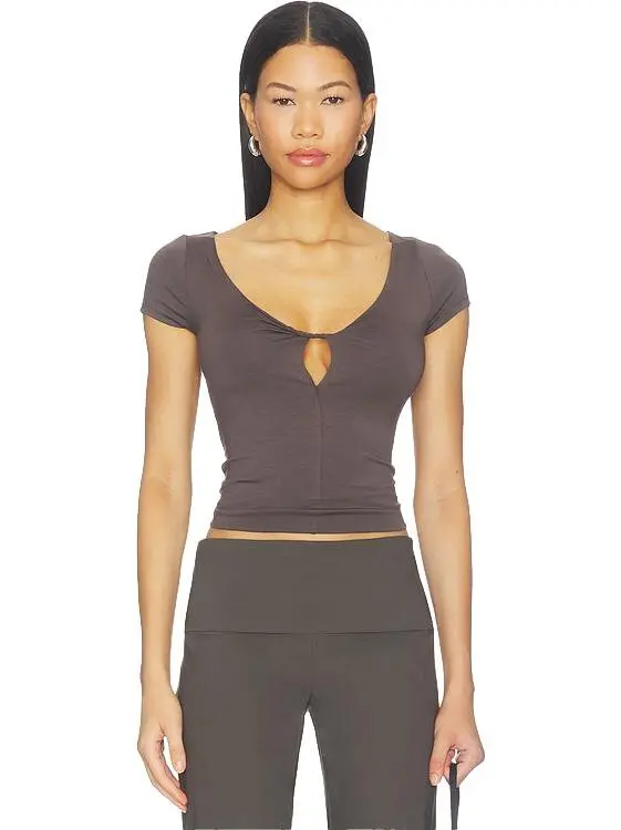 GEEL Connor Top In Chocolate - Ash