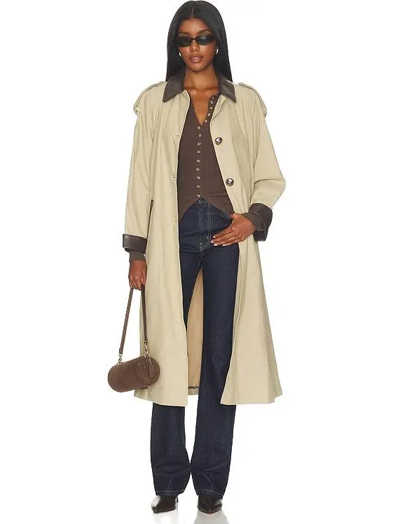 Heartloom Rhiannon Trench In Tan - Dune