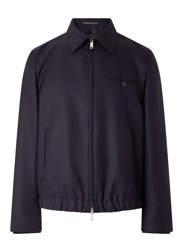 SLOWEAR Il Primo Wool-canvas Jacket - Navy