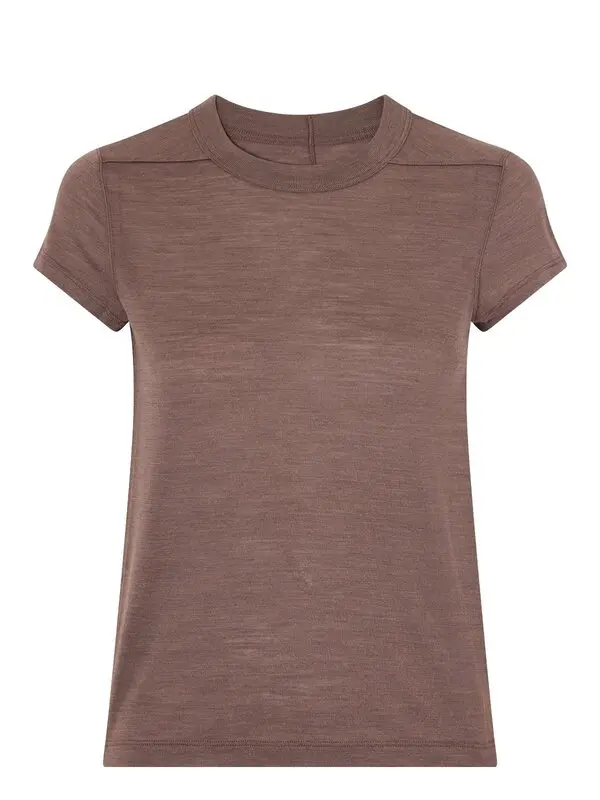 Rick Owens Wool And Silk-blend T-shirt - Brown