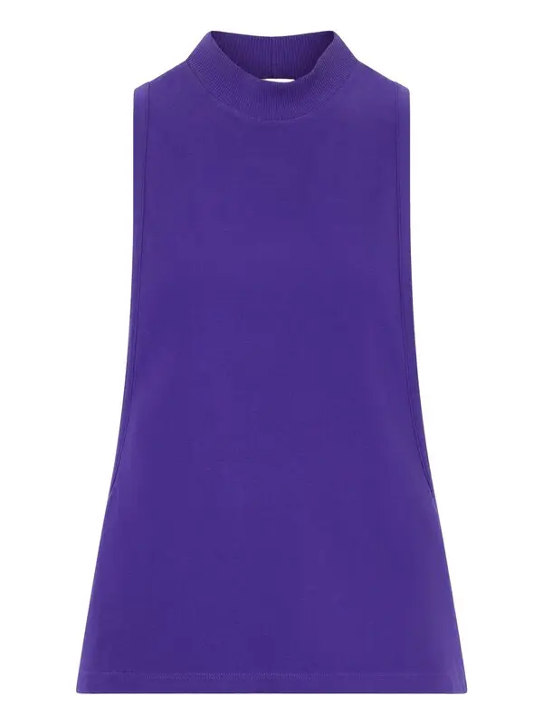 Versace Stretch-cotton Jersey Tank - Purple