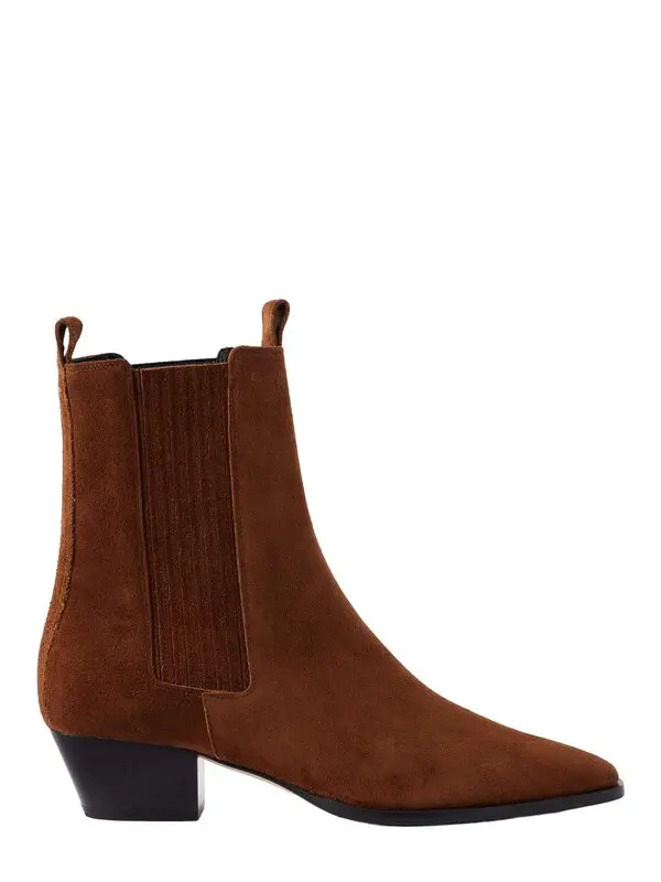 AeydĒ Agata 40 Suede Ankle Boots - Tan