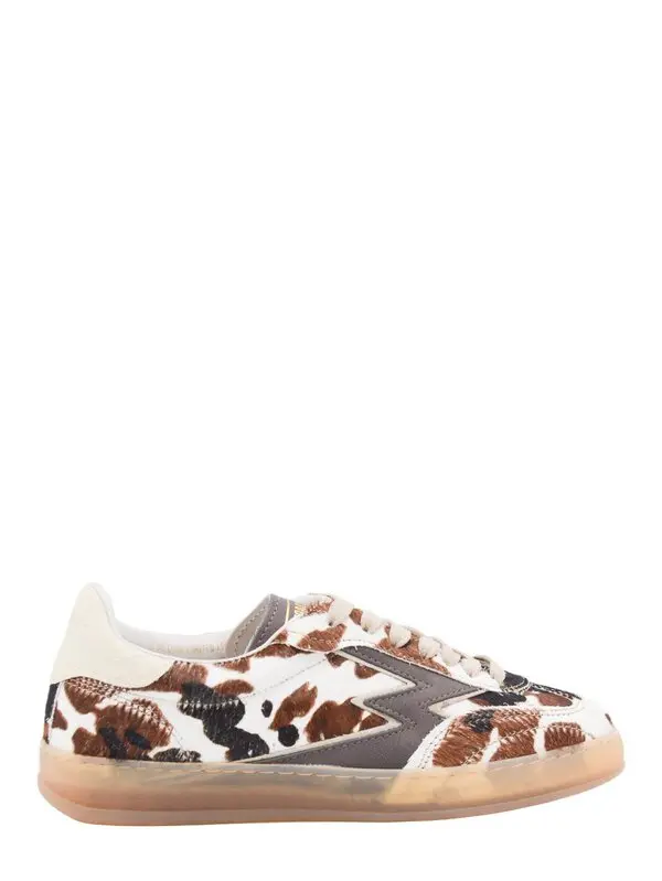 MOA MASTER OF ARTS Moaconcept Cow Printed Club Lace-up Sneakers - Nude