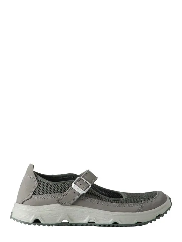 SALOMON Rx Marie-jeanne Leather-trimmed Mesh Sandals - Gray