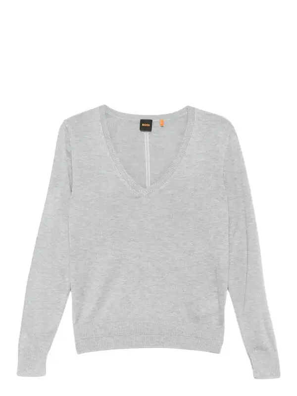 Hugo Boss V-neck Long Sleeve T-shirt - No