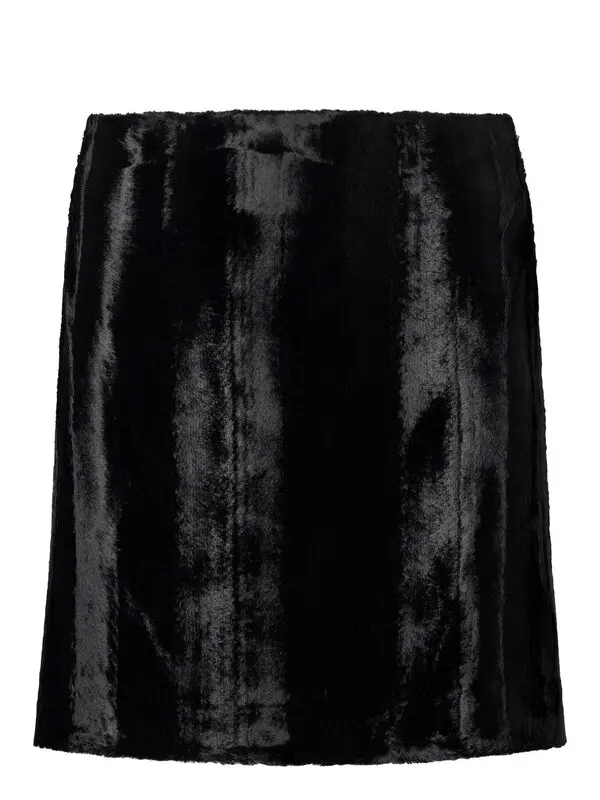 BLAZÉ MILANO Coci Plush Mini Skirt - Black
