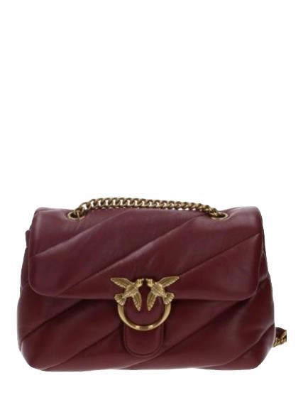 Pinko Love Classic Puff Logo Plaque Crossbody Bag - Red