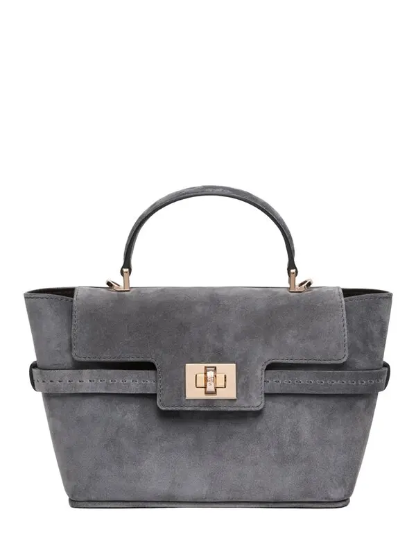 Max Mara Suede Margaux Top-handle Bag - Grey