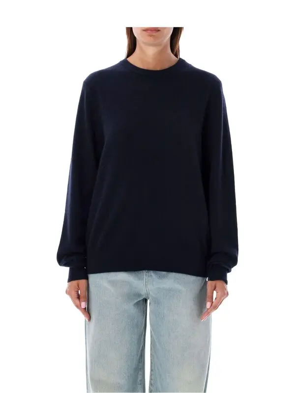Extreme Cashmere Round-neck And Long-sleeved Sweater - Black