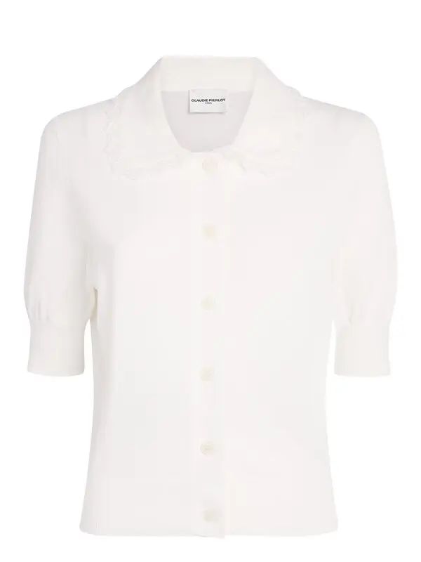 Claudie Pierlot Lace-trim Blouse - White