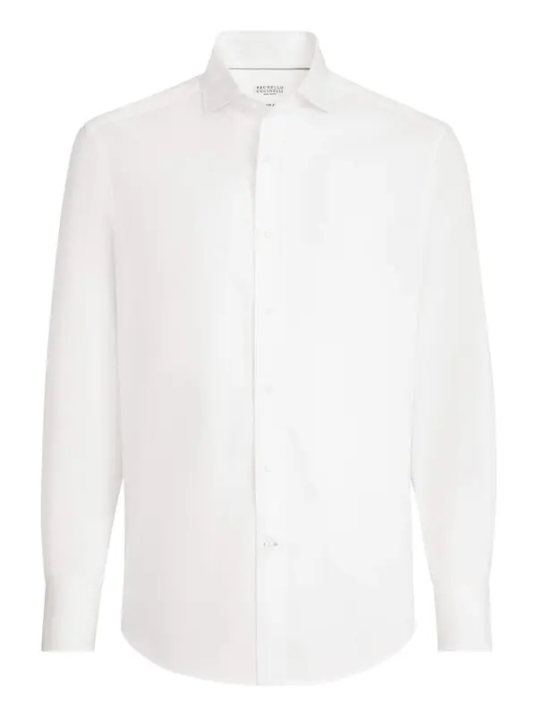 Brunello Cucinelli Cotton Twill Shirt - White