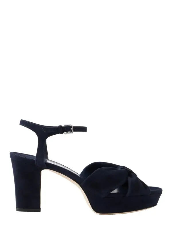 JIMMY CHOO Heloise 80 Suede Sandals - Blue