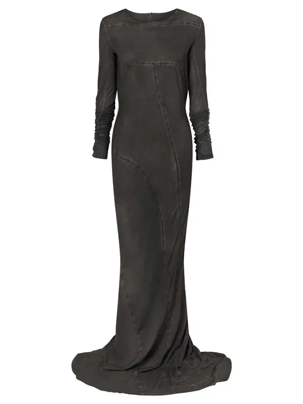 Rick Owens Cotton-mesh Gown - Black