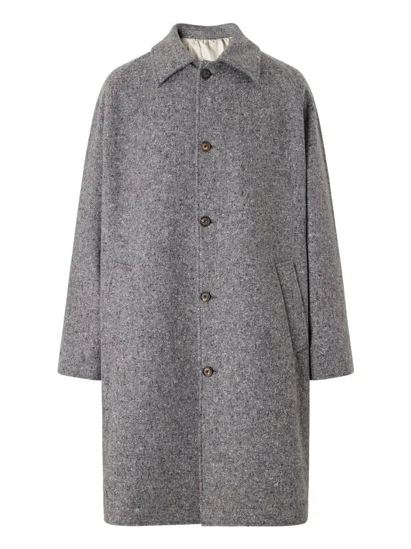 Eleventy Wool-blend Overcoat - Gray