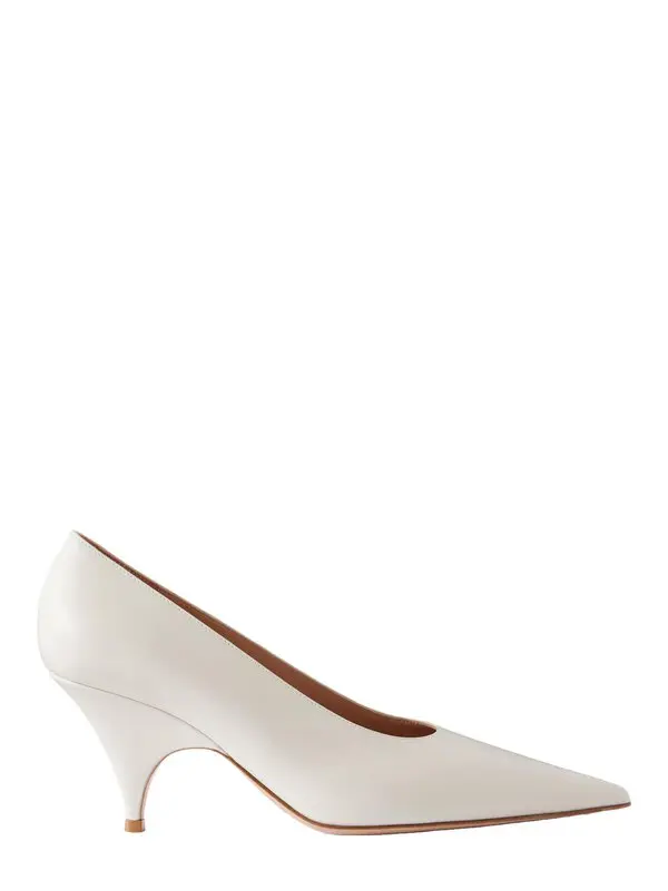 GIANVITO ROSSI Sofia 70 Leather Pumps - Neutrals
