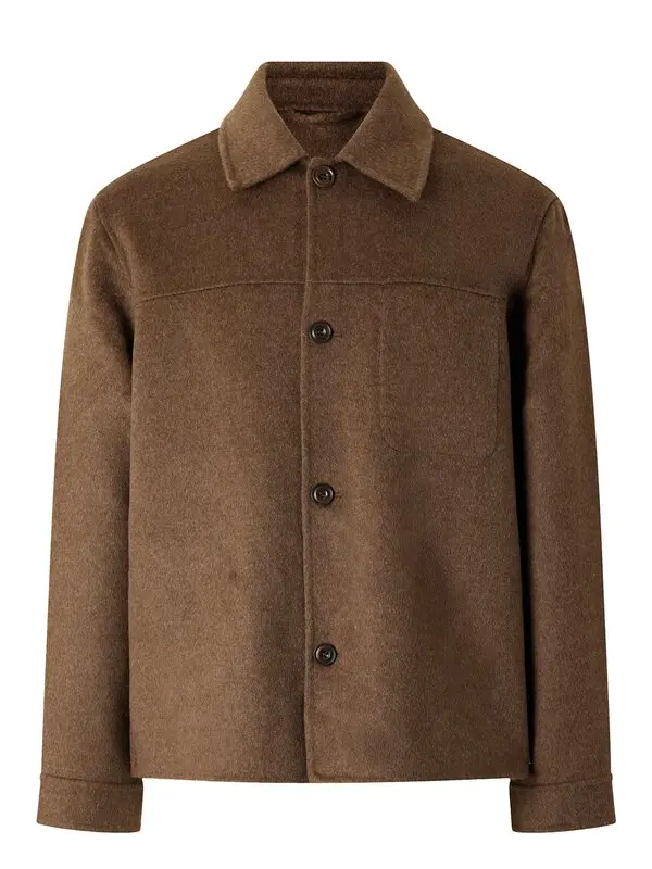 Hartford Dary Wool-blend Felt Blouson Jacket - Brown