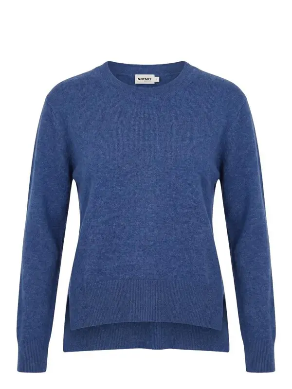 NOTSHY Crew Neck Long Sleeve Sweater - Blue