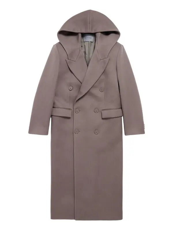 Balenciaga Hooded Tailor Coat - Smoke