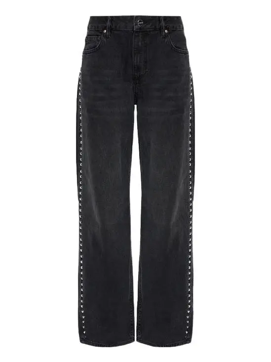ALLSAINTS Sidestud Wideleg Jeans - Washed Black