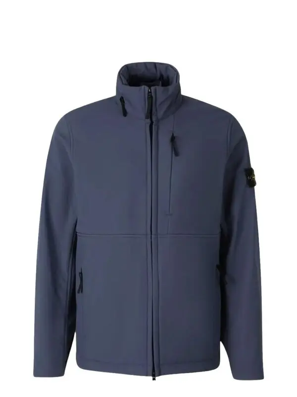 Stone Island High-collar Zip-up Jacket - Blue
