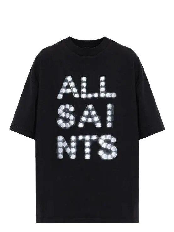 ALLSAINTS Marquee Letter Graphic Short Sleeve Tee - Black