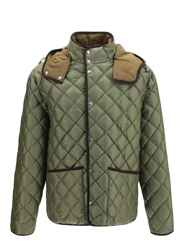 Moncler Long-sleeved Down Jacket - Green
