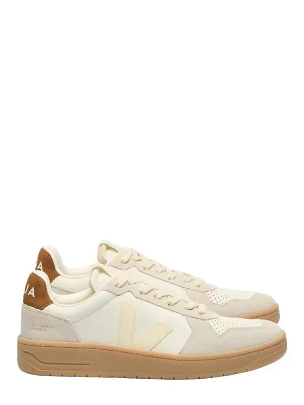 VEJA V-82 Grained Leather Pure Calcaire Cognac - Beige / Brown