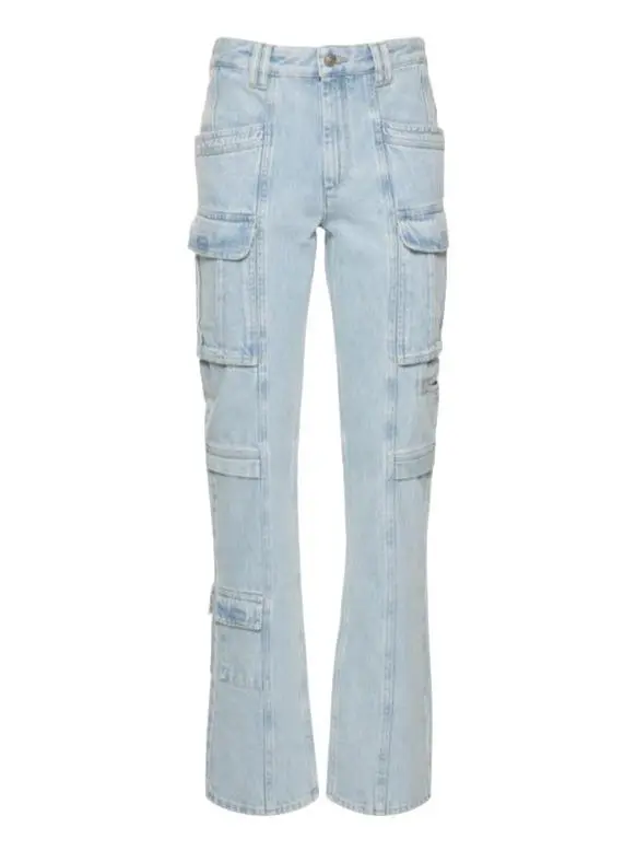 Isabel Marant Étoile Highwaist Straightleg Loose Pants - Gray